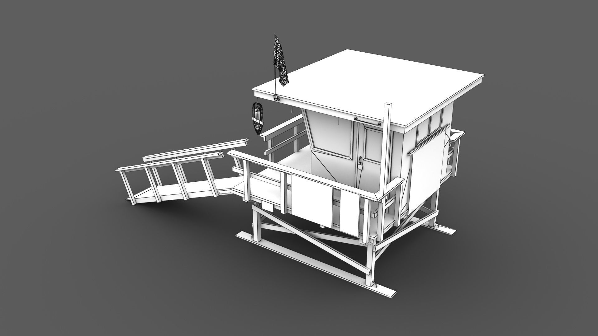 3D model Lifeguard Station VR / AR / low-poly | CGTrader