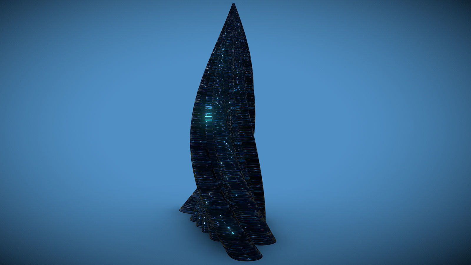 Tube Building Alien Crystal 3D model | CGTrader