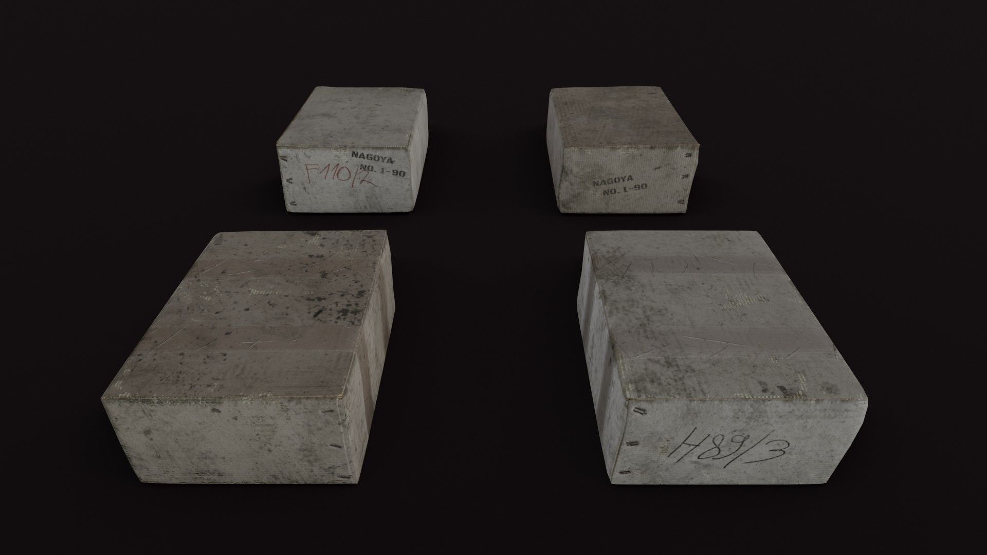3D model Old Cardboard Boxes VR / AR / low-poly | CGTrader