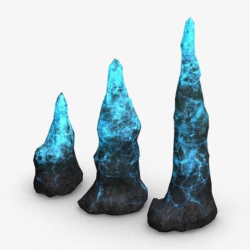 Stalagmite Set - Energy 3D model | CGTrader