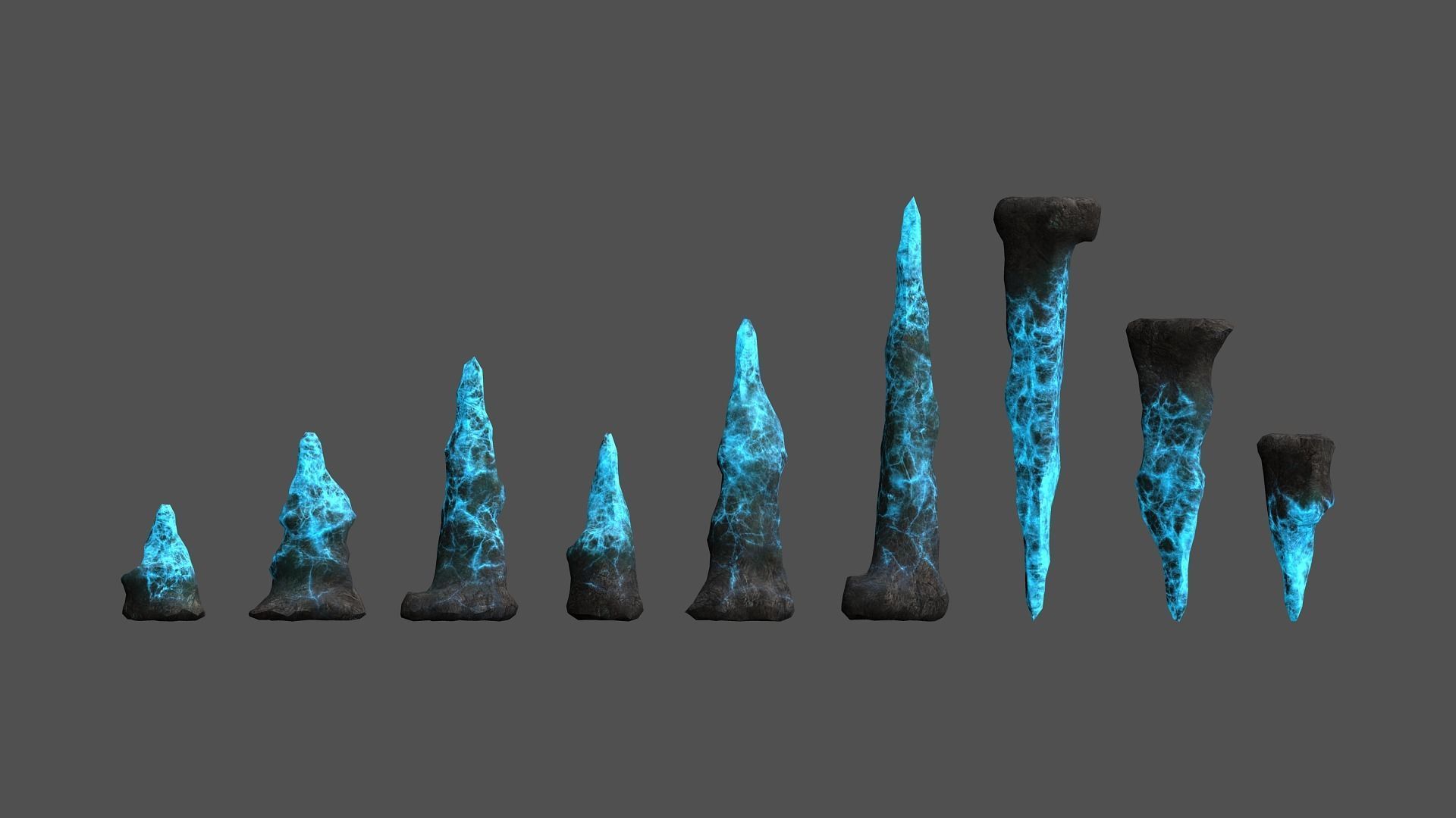 Stalagmite Set - Energy 3D model | CGTrader