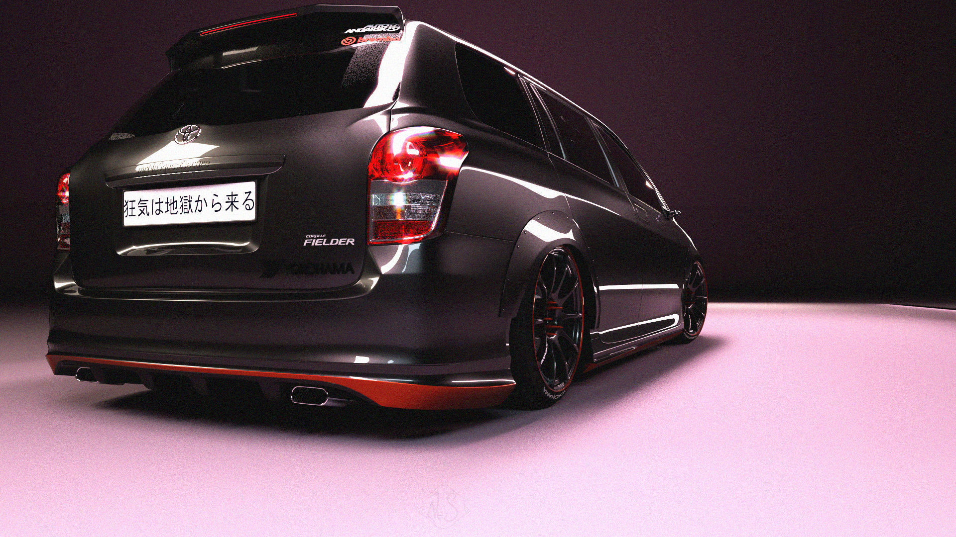 Toyota Fielder and nousercut Lexus GH450 3D model | CGTrader