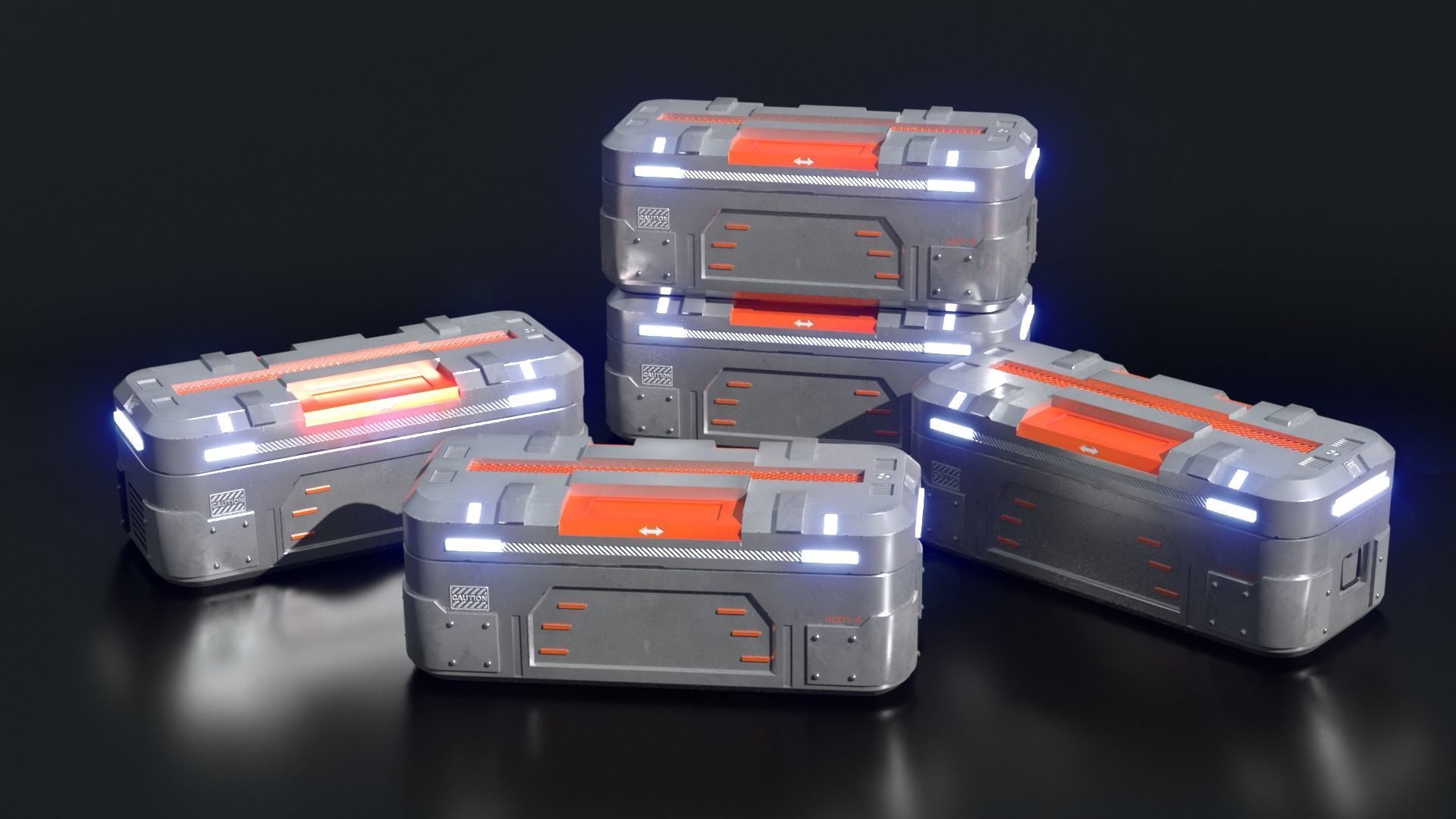 3D model Sci Fi Box v3 VR / AR / low-poly | CGTrader