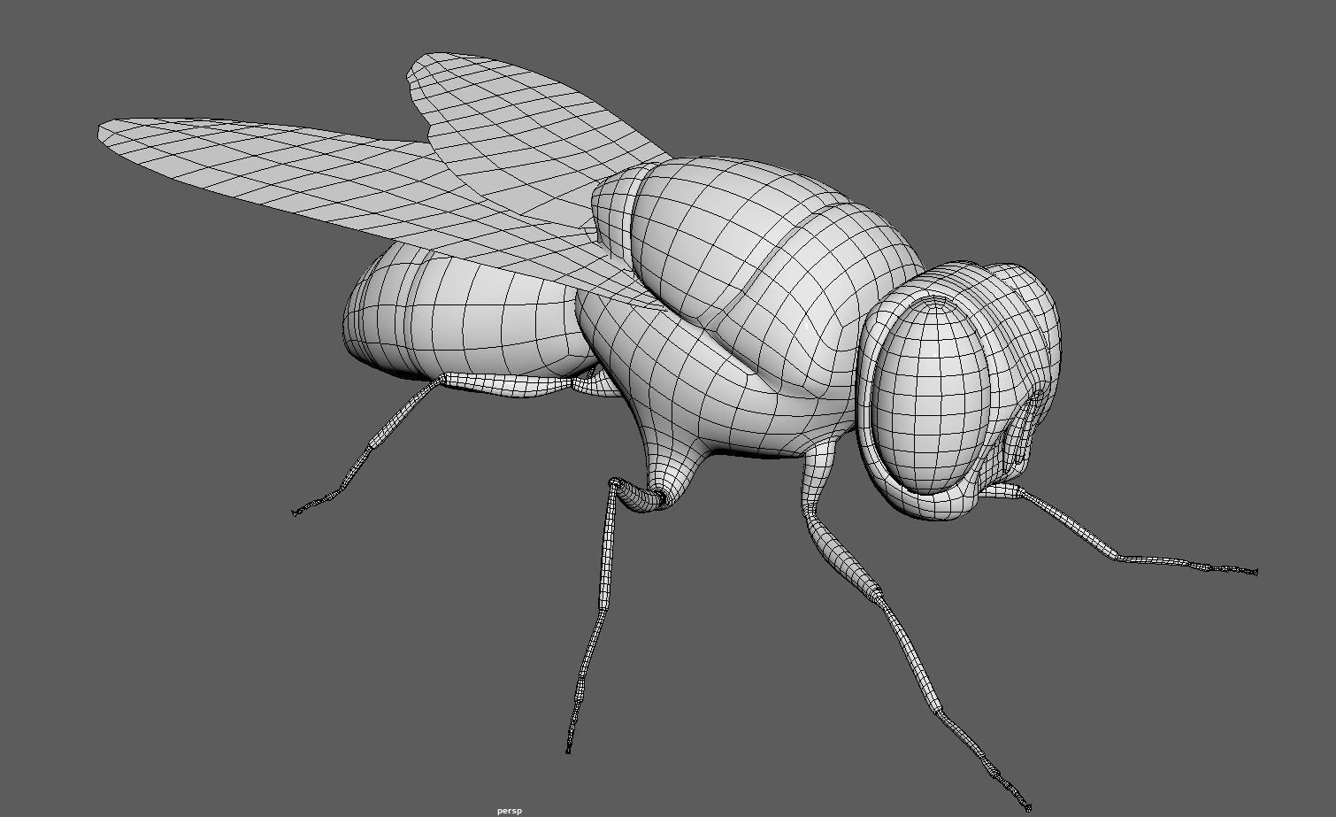3D model Housefly lowpoly 3d model and 3d print model VR / AR / low ...