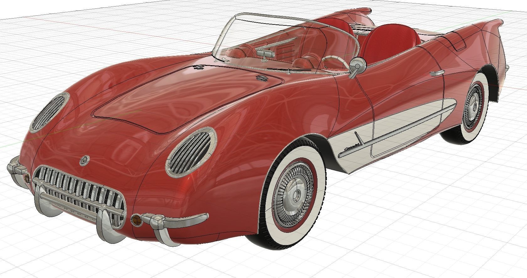 Chevrolet Corvette 3D model 3D printable | CGTrader