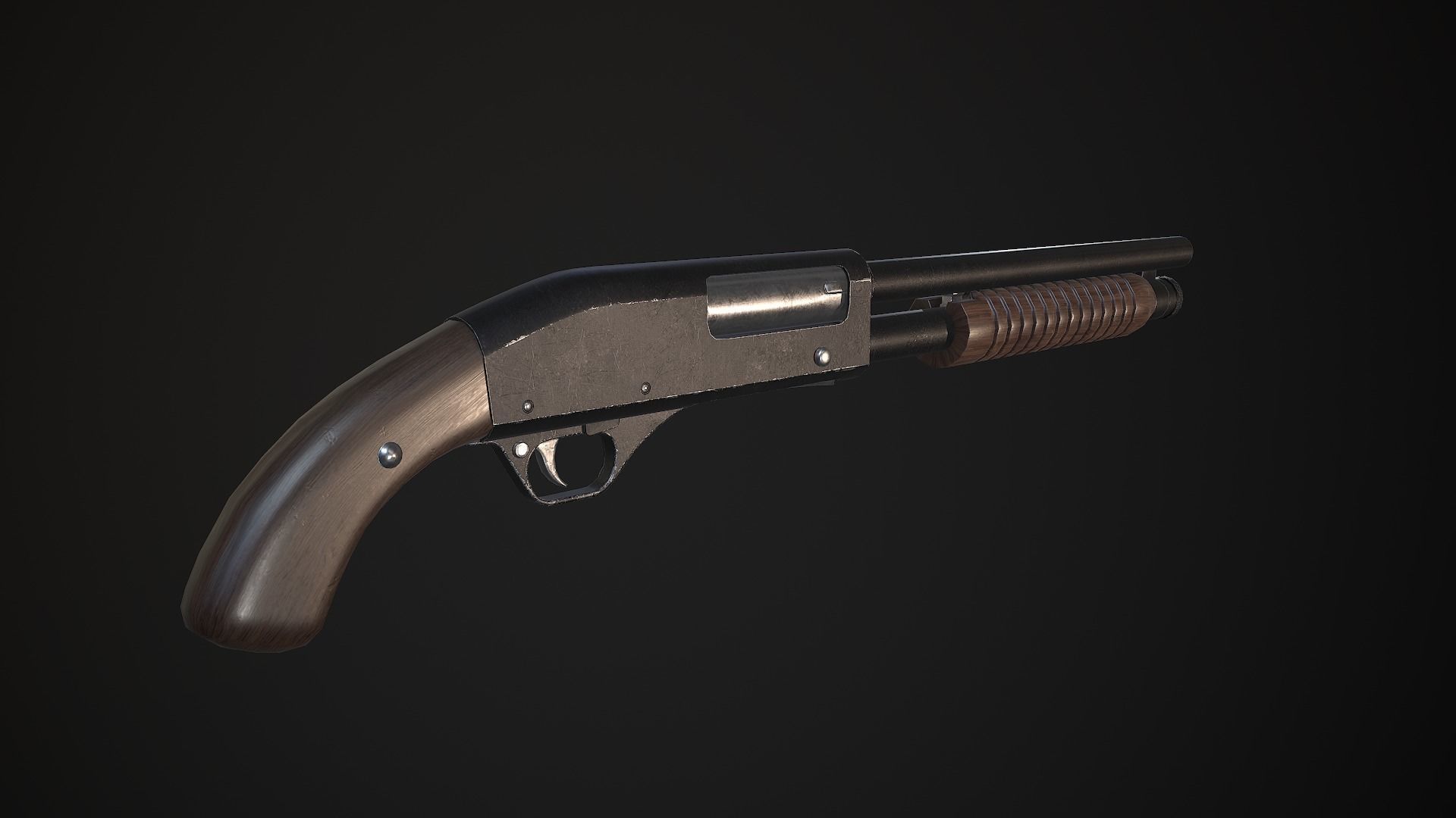 3D model Sawed-off shotgun - Game-ready PBR VR / AR / low-poly | CGTrader