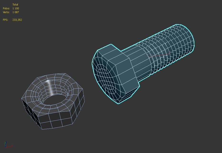bolt and nut 3D model | CGTrader