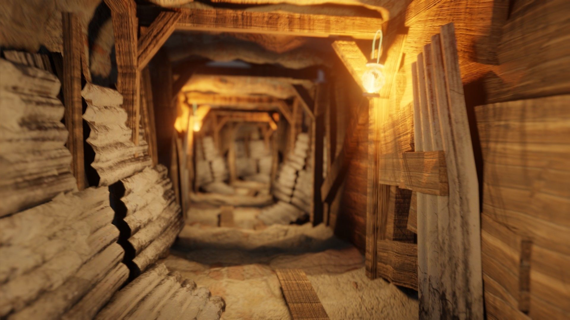 3D model modular mining tunnel or cave with 4k pbr textures VR / AR ...