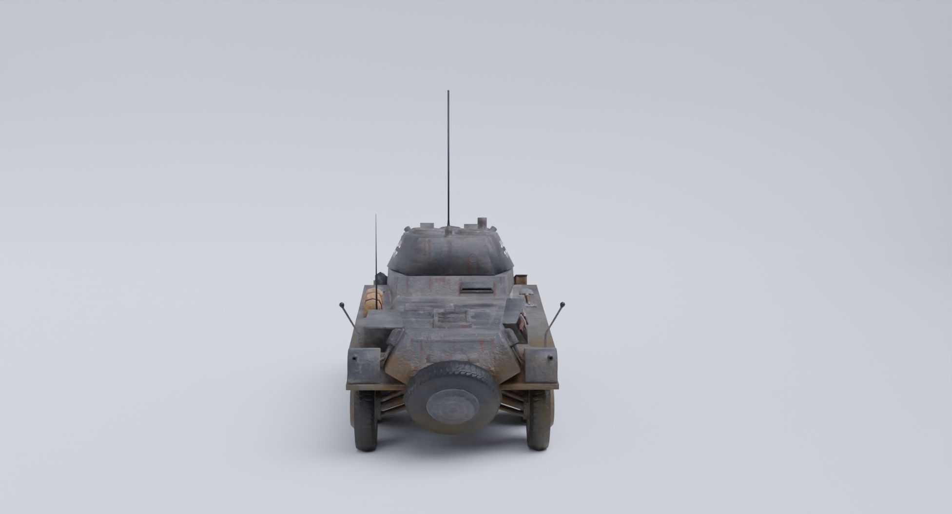 3D model Sdkfz 234-2 Puma German WW2 armored car Low Poly PBR model VR ...