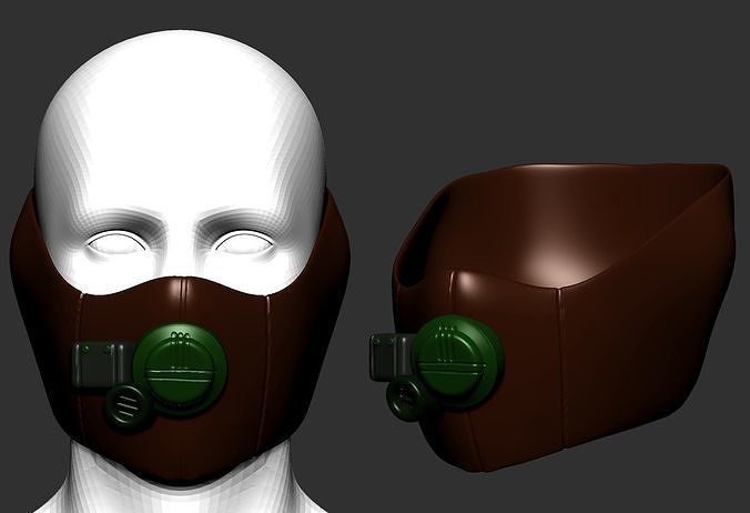 gas mask helmet scifi high poly sculpt ver 1 3d printable 3D model ...