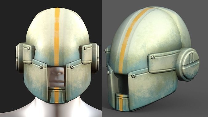 3D model Gas mask respirator scifi futuristic 3d model VR / AR / low ...