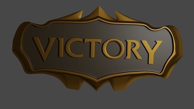League of legends victory sign - Print ready 3D model 3D printable ...