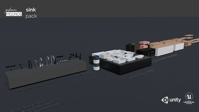 Sink pack 3D model | CGTrader