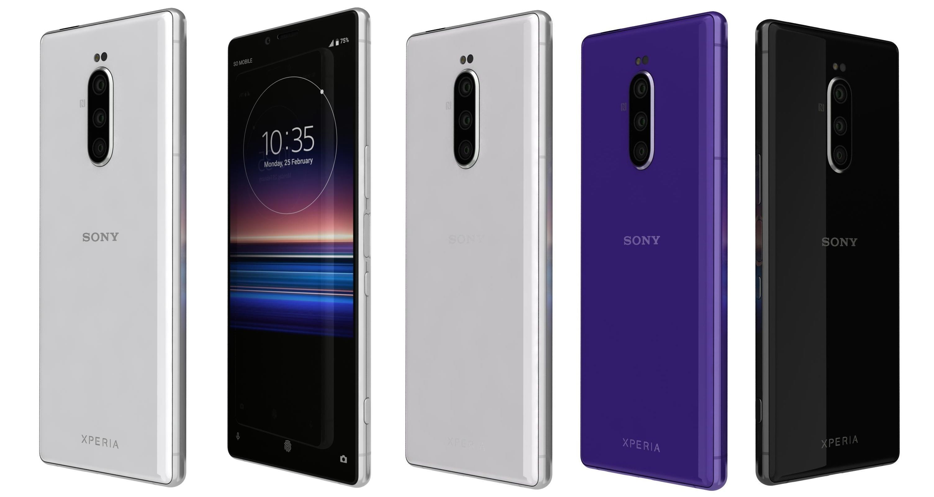 Sony Xperia 1 All Colors 3D model | CGTrader