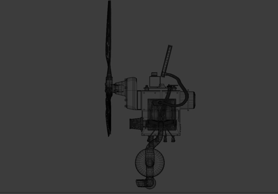 3D model Light Aicraft Engine - Bombardier Rotax 582 VR / AR / low-poly ...