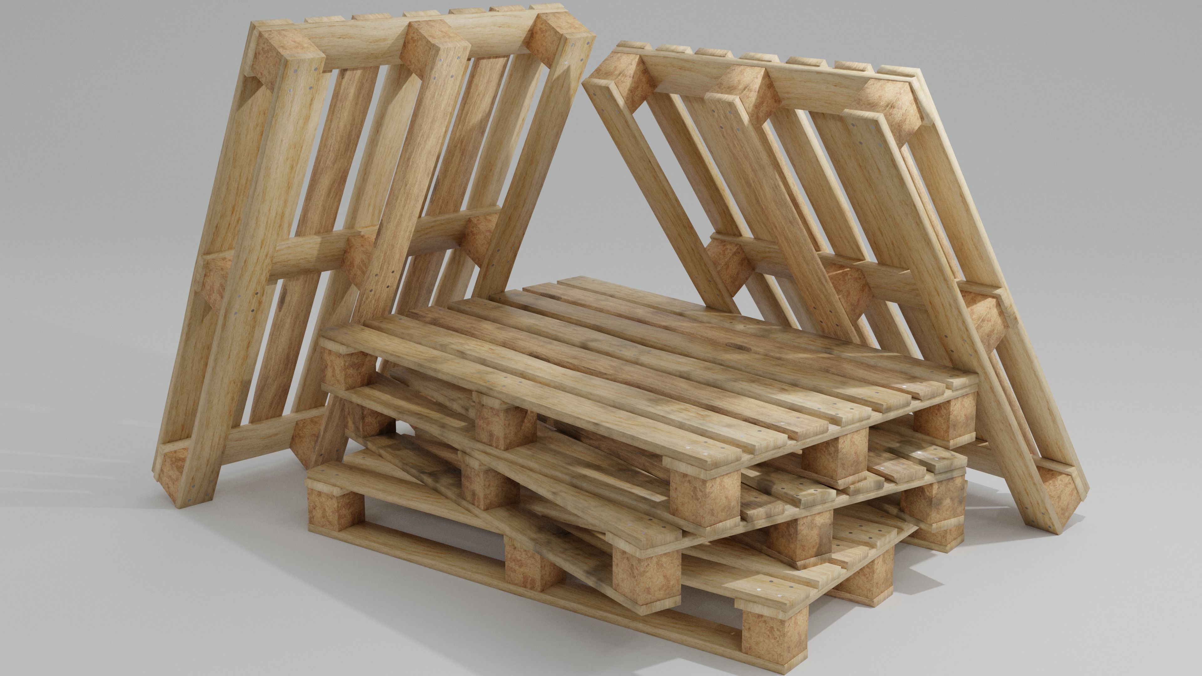 Wooden pallet low poly free VR / AR / low-poly 3D model | CGTrader