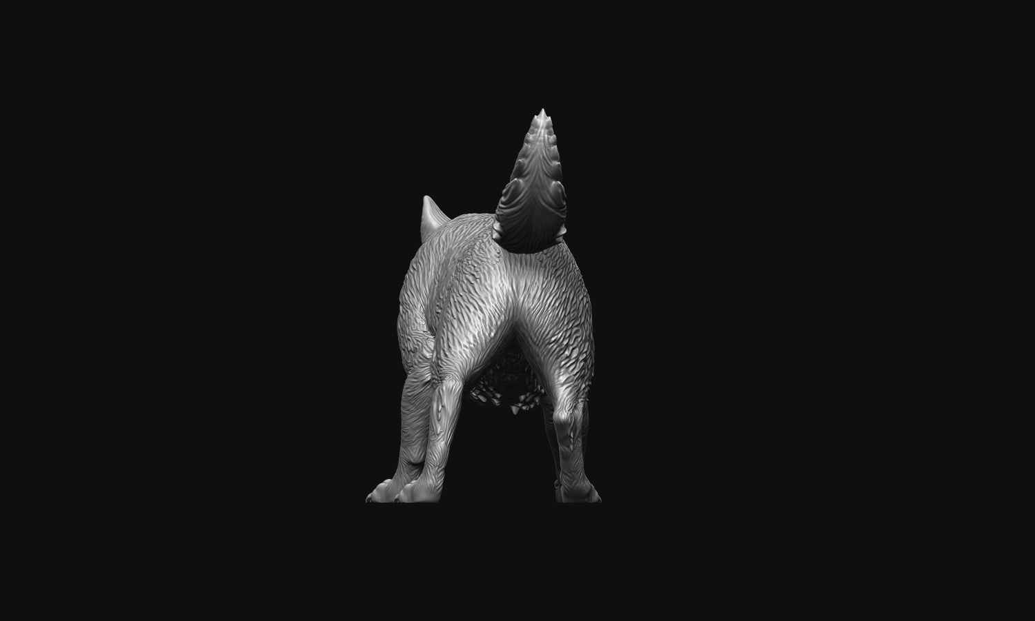 Growling Wolf 3D model 3D printable | CGTrader