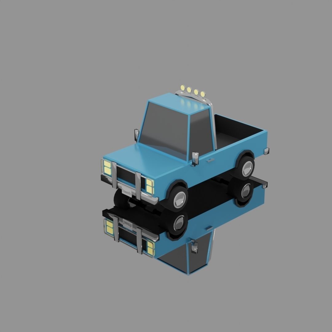 3D model Low Poly Pickup Truck VR / AR / low-poly | CGTrader