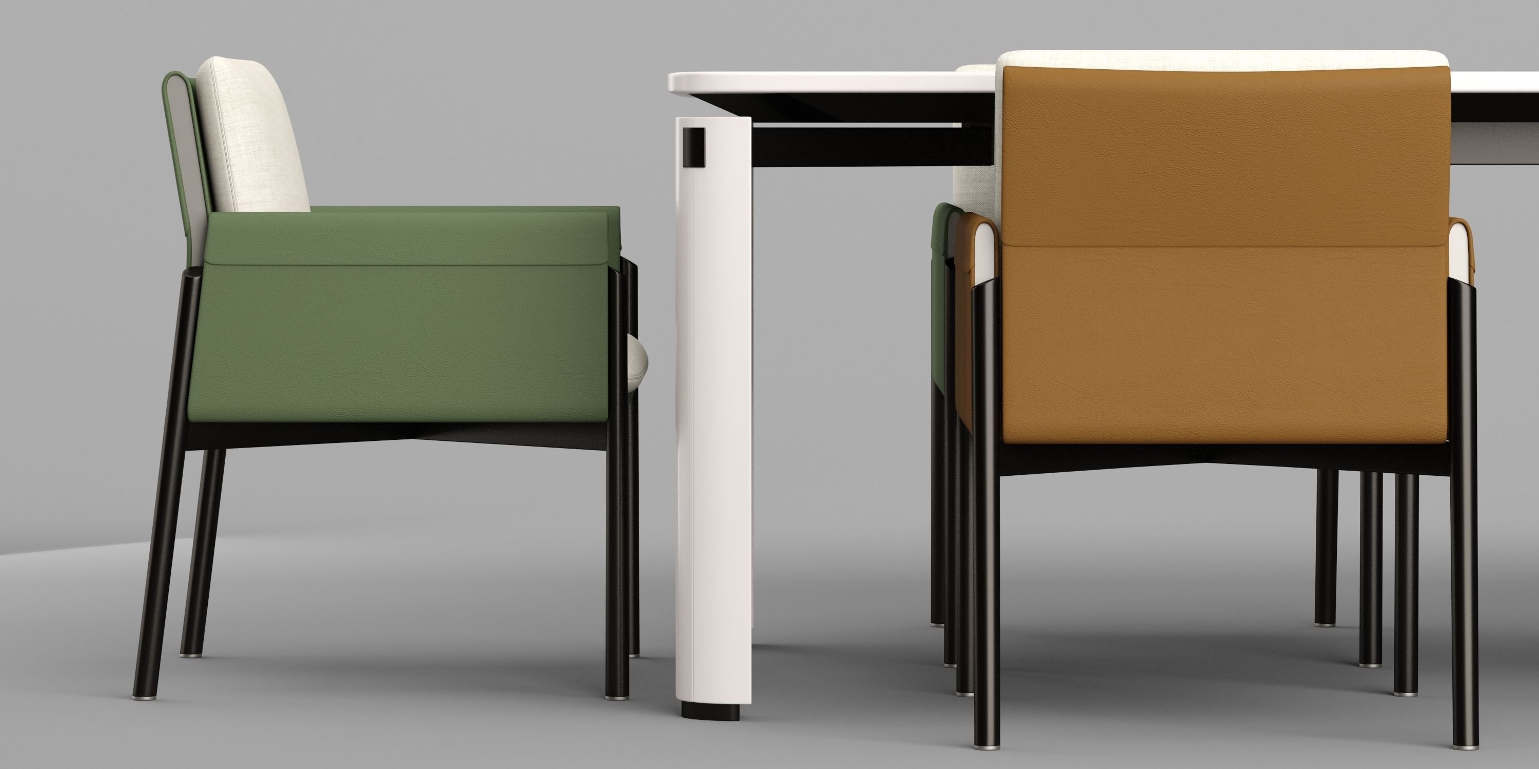Turri Zenit chair and table 3D model | CGTrader