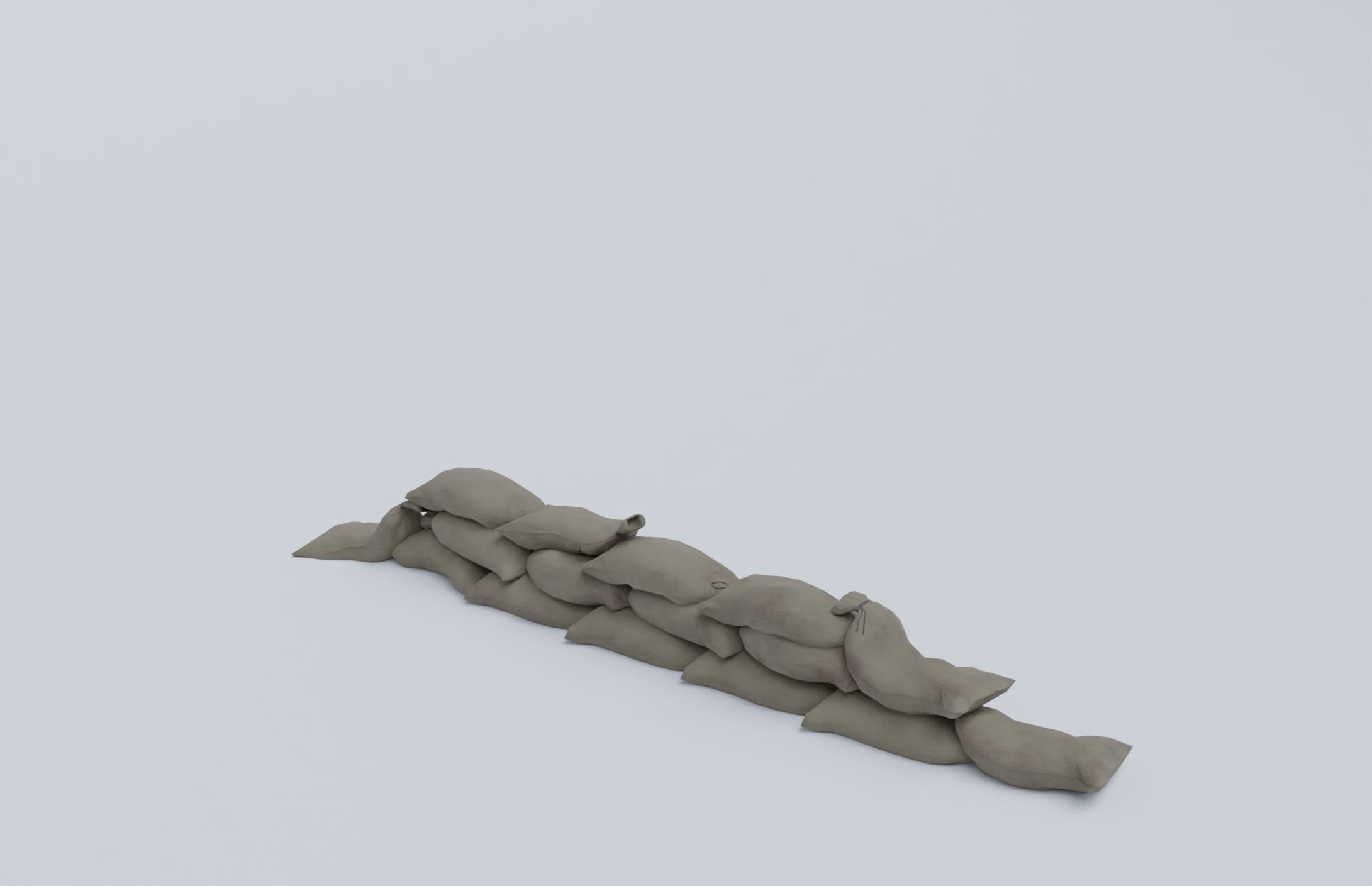 3D model Sandbags set low poly PBR materials VR / AR / low-poly | CGTrader