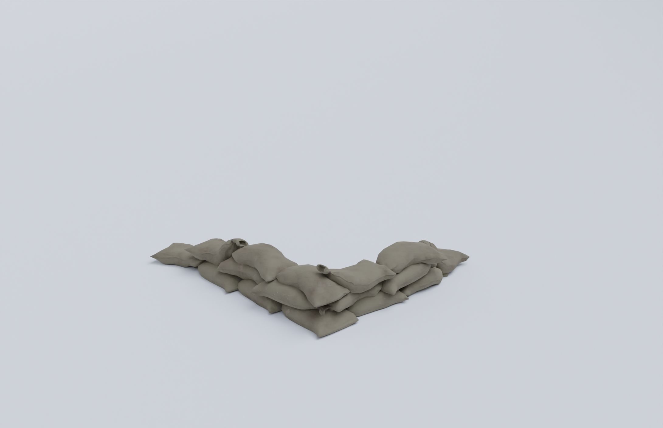 3D model Sandbags set low poly PBR materials VR / AR / low-poly | CGTrader