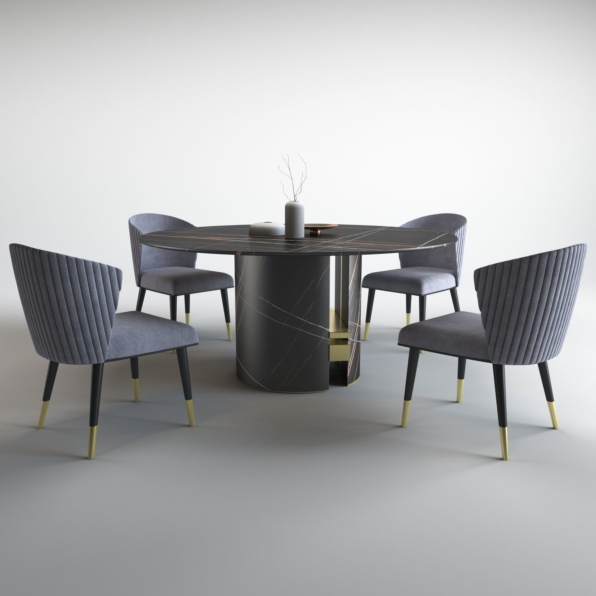 Ercole Table and Ninfea chair 3D model | CGTrader