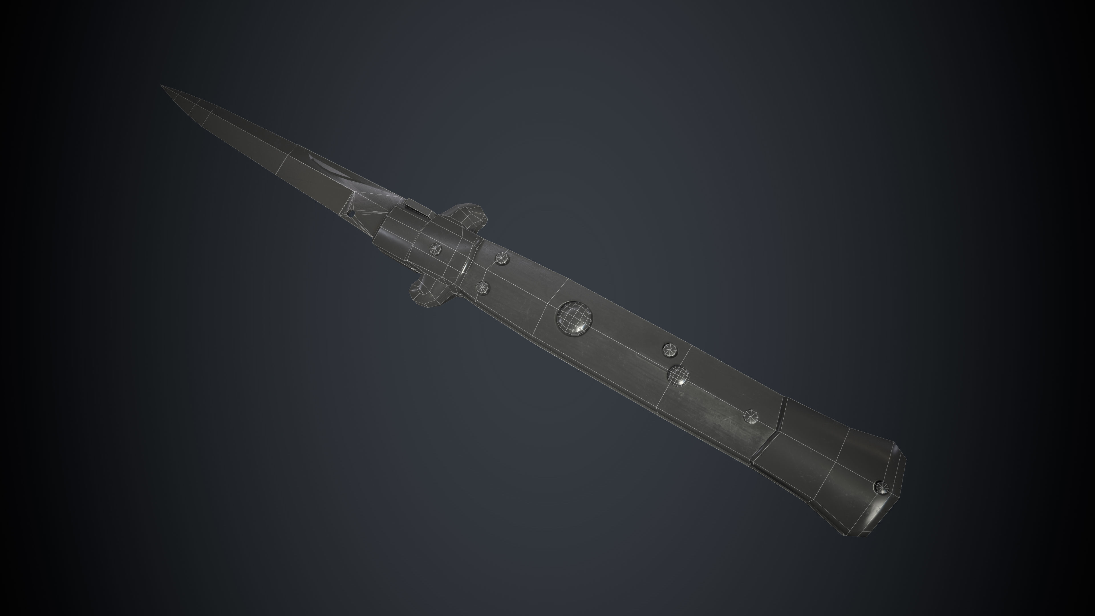 3D model Stiletto Switchblade - PBR Game Ready VR / AR / low-poly ...