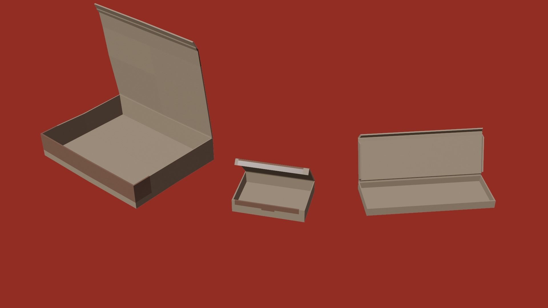 3D model Low Poly Openable Cardboard Box Pack VR / AR / low-poly | CGTrader