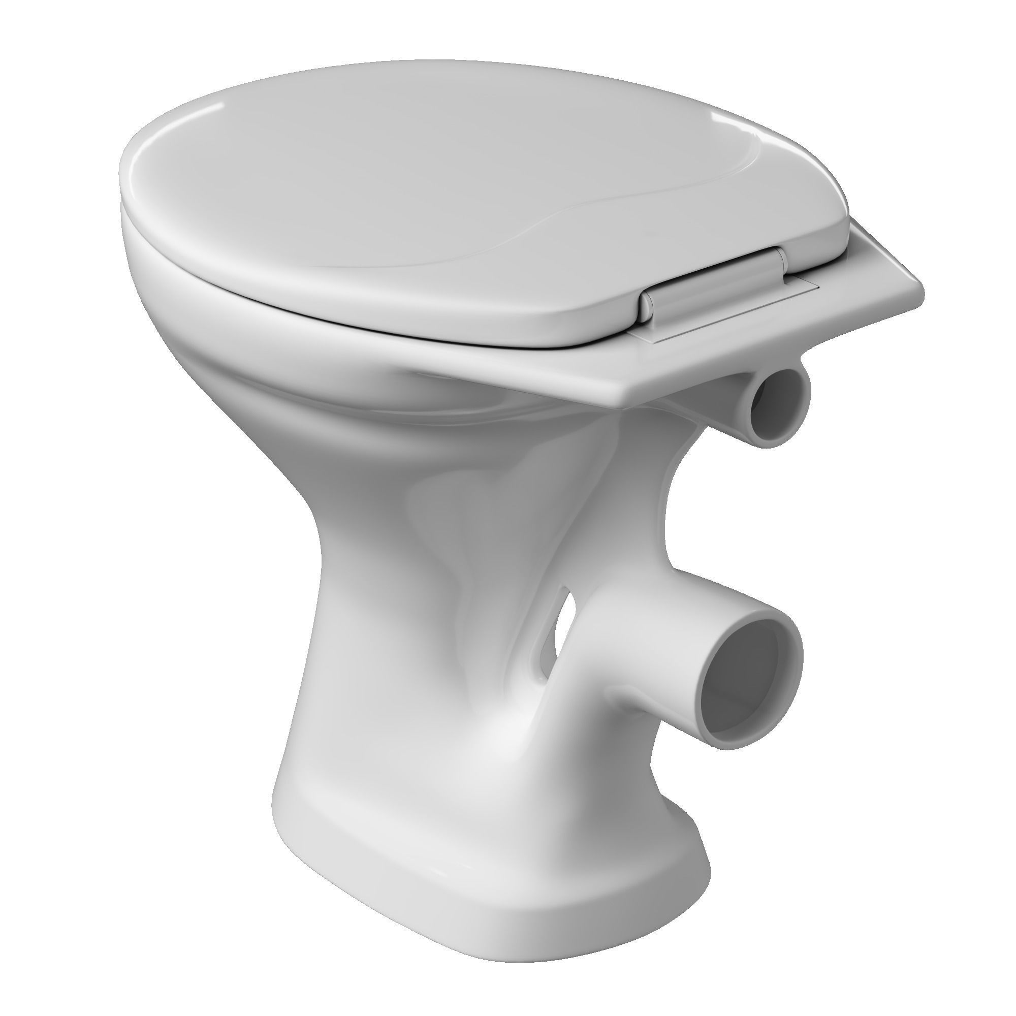 Floor Mount EWC P trap toilet 3D model 3D model | CGTrader