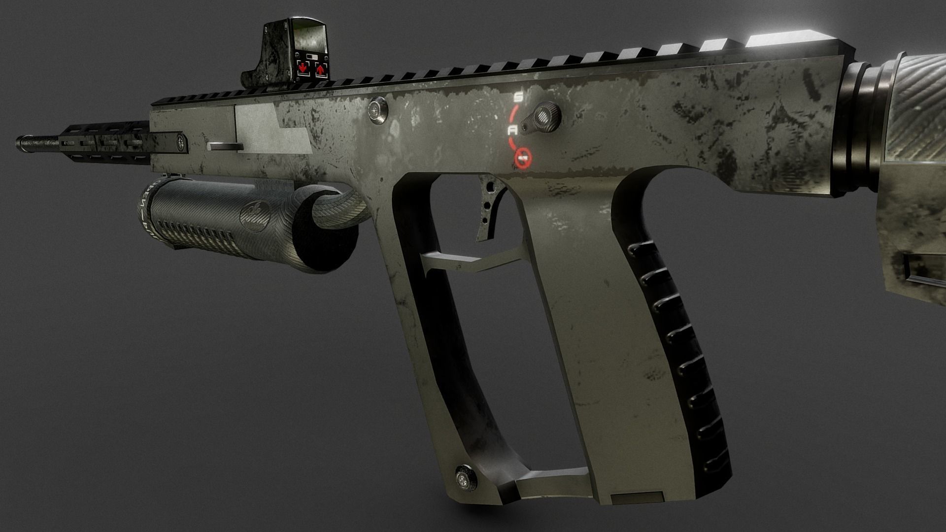 3D model Custom Assault Rifle VR / AR / low-poly | CGTrader