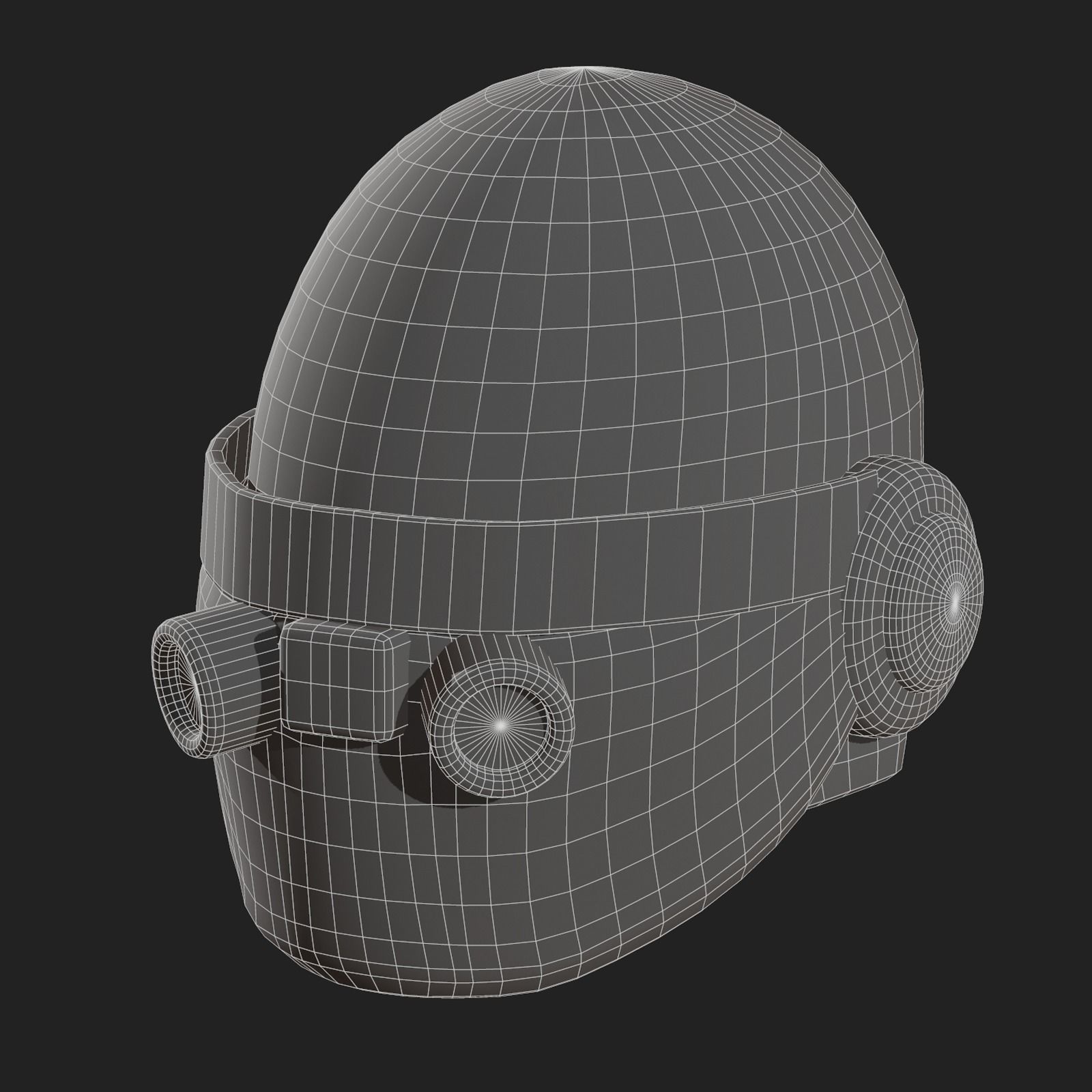 3D model Helmet plastic scifi futuristic 3d model low poly VR / AR ...