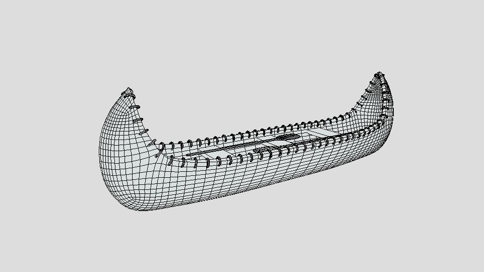 Cartoon Native American Indian Canoe 3D model | CGTrader