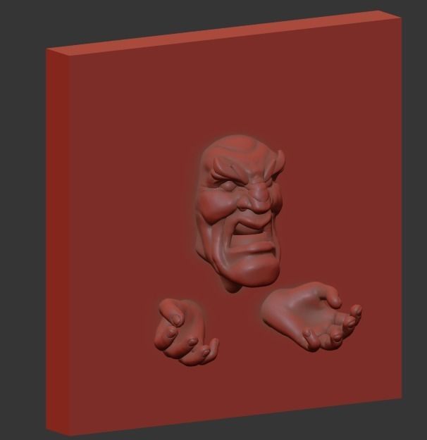 3d print angry face wall sculpture 3D model 3D printable | CGTrader