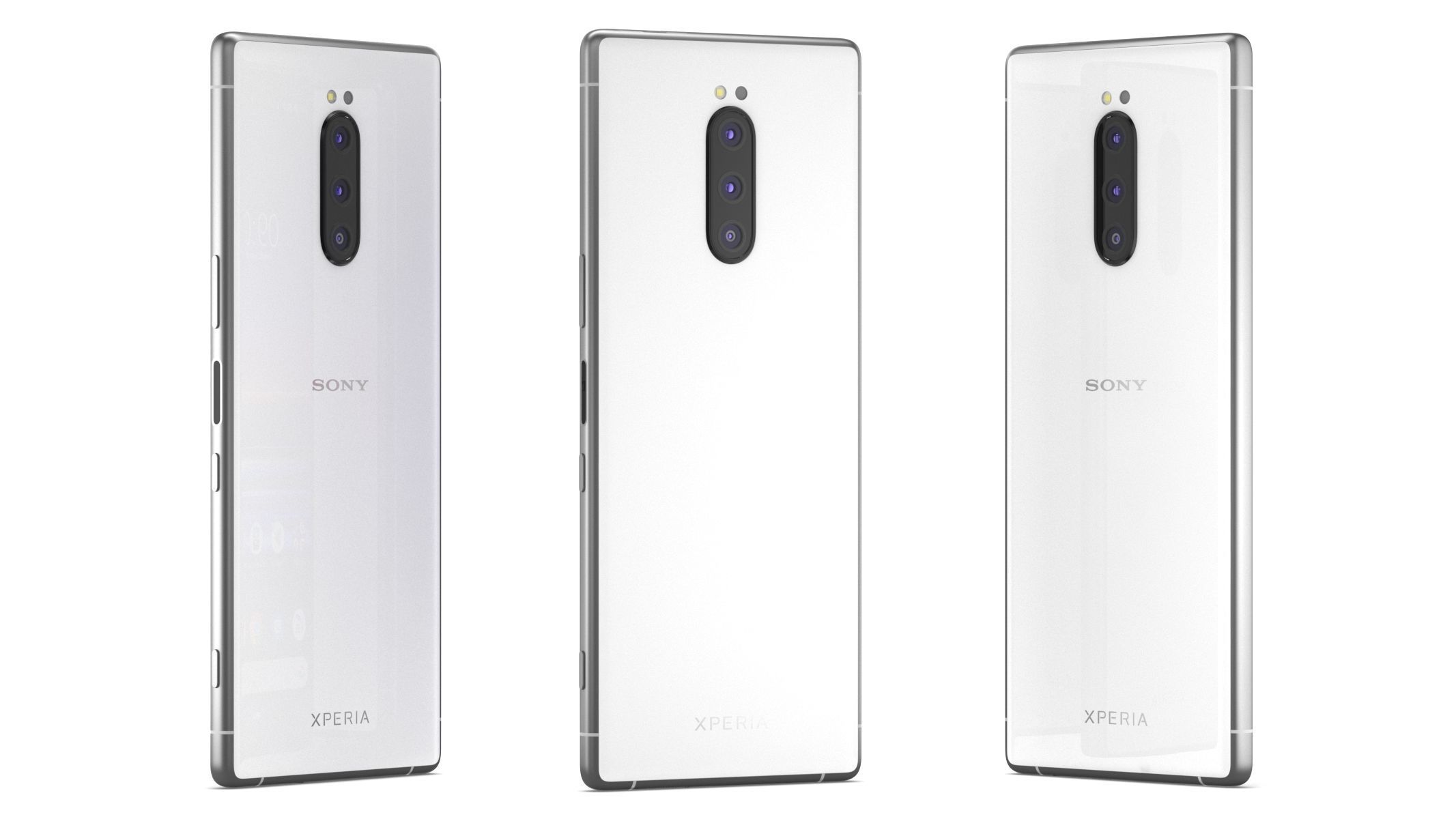 Sony Xperia 1 White 3D model | CGTrader