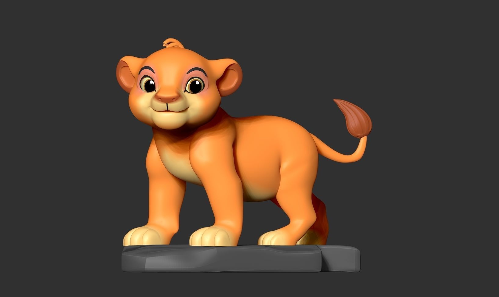 Young Simba 3D model 3D printable | CGTrader