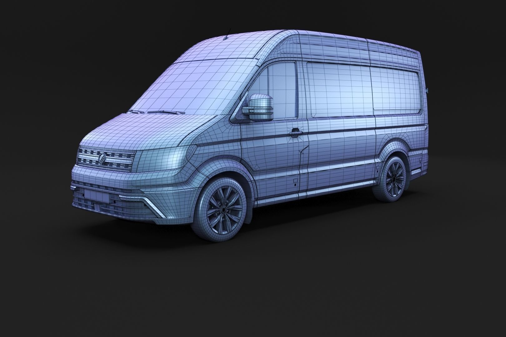 All electric german cargo van 3D model | CGTrader