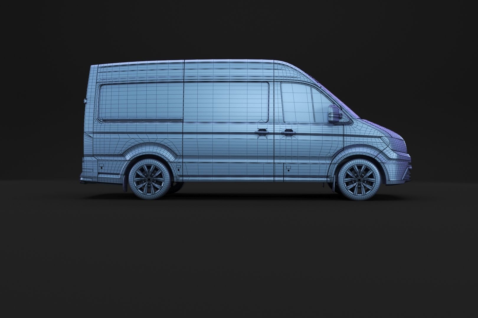 All electric german cargo van 3D model | CGTrader