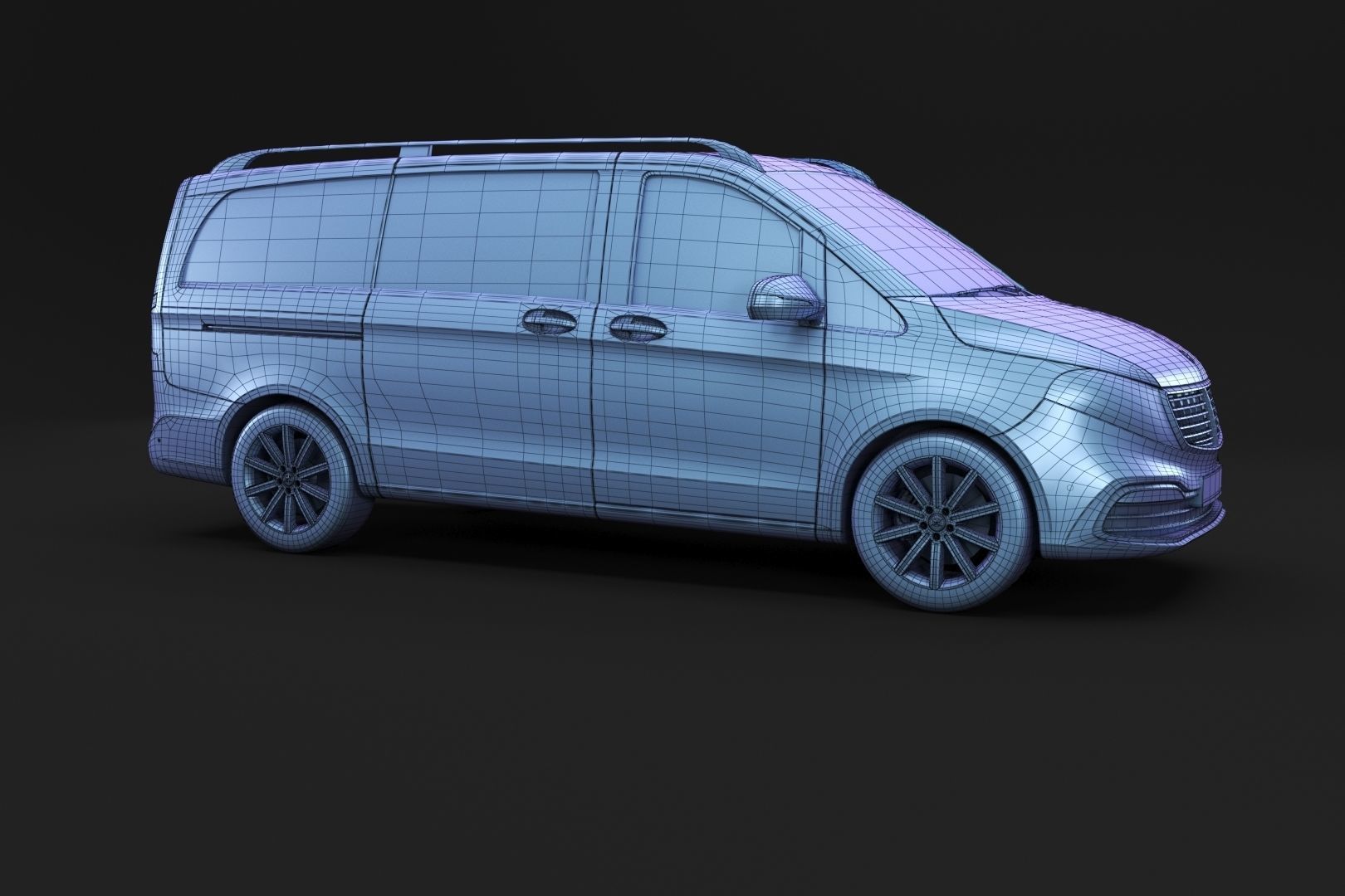 German luxury passenger van 3D model | CGTrader