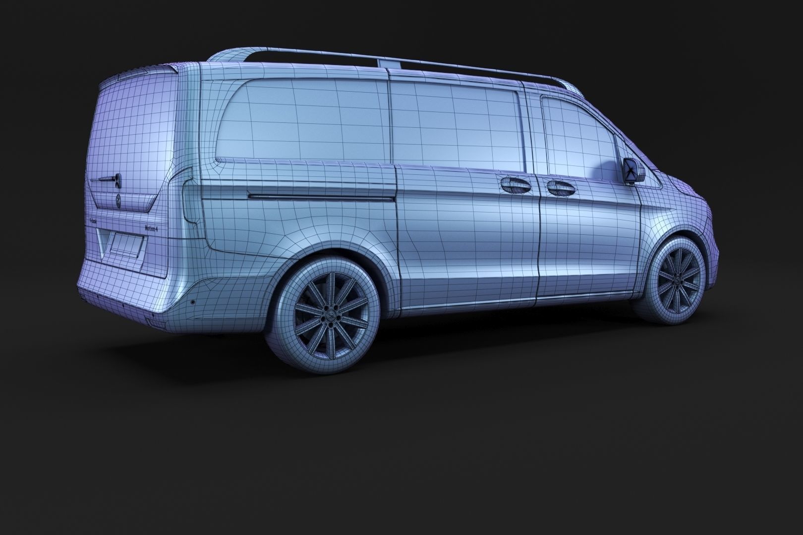 German luxury passenger van 3D model | CGTrader