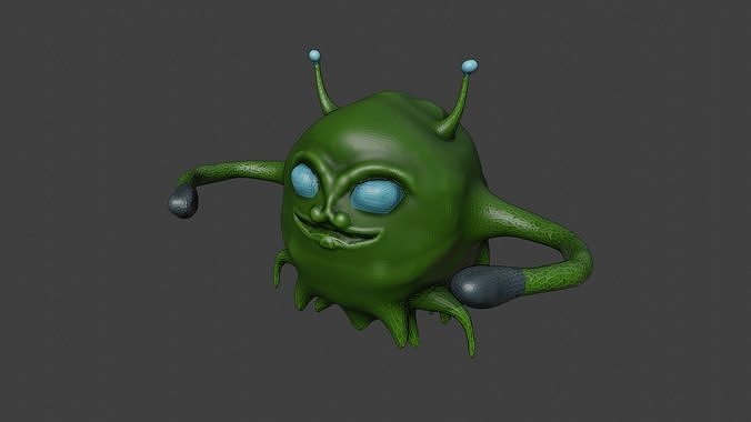Germ Model alien with eyes free 3D model | CGTrader