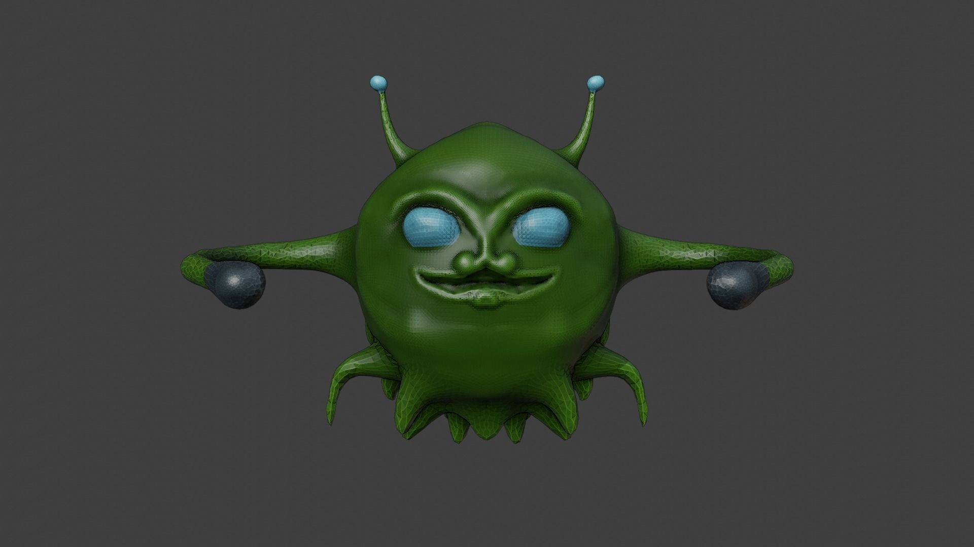 Germ Model alien with eyes free 3D model | CGTrader