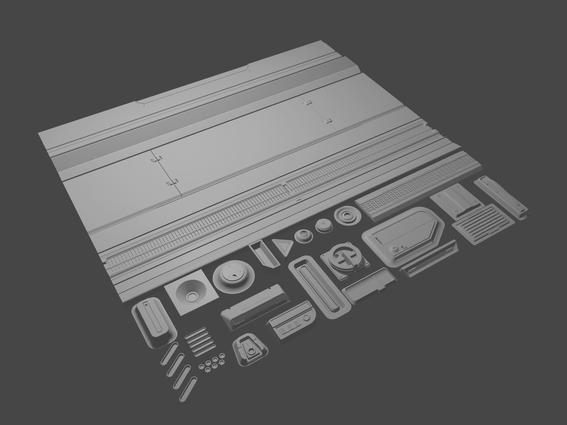 Scifi Trim Sheet High Poly 3D model | CGTrader