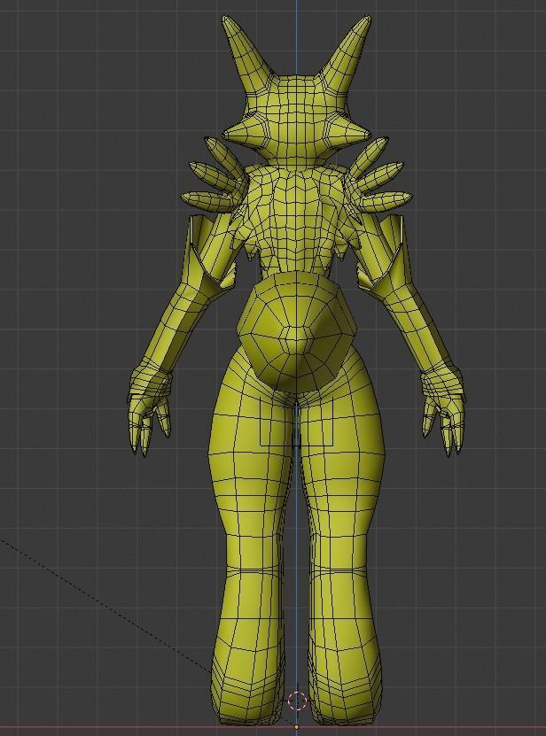 Renamon - Cell shaded - Free blender model free VR / AR / low-poly 3D ...