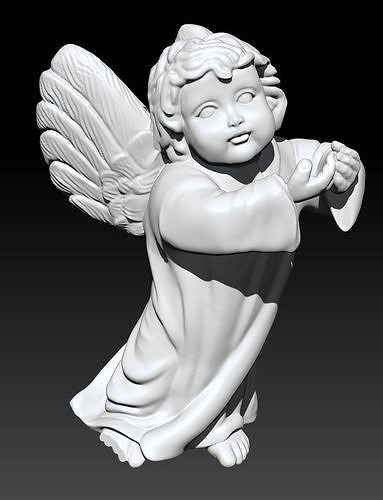 Angel figurine with wings 3D model 3D printable | CGTrader
