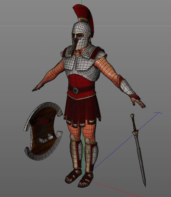 Swordsman 3D model animated rigged | CGTrader