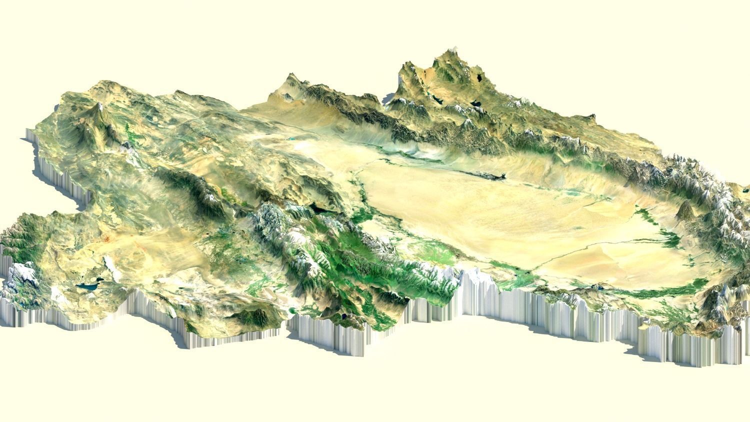 Xinjiang Autonomous Region 3D Terrain Topography MODEL Model 3D model ...