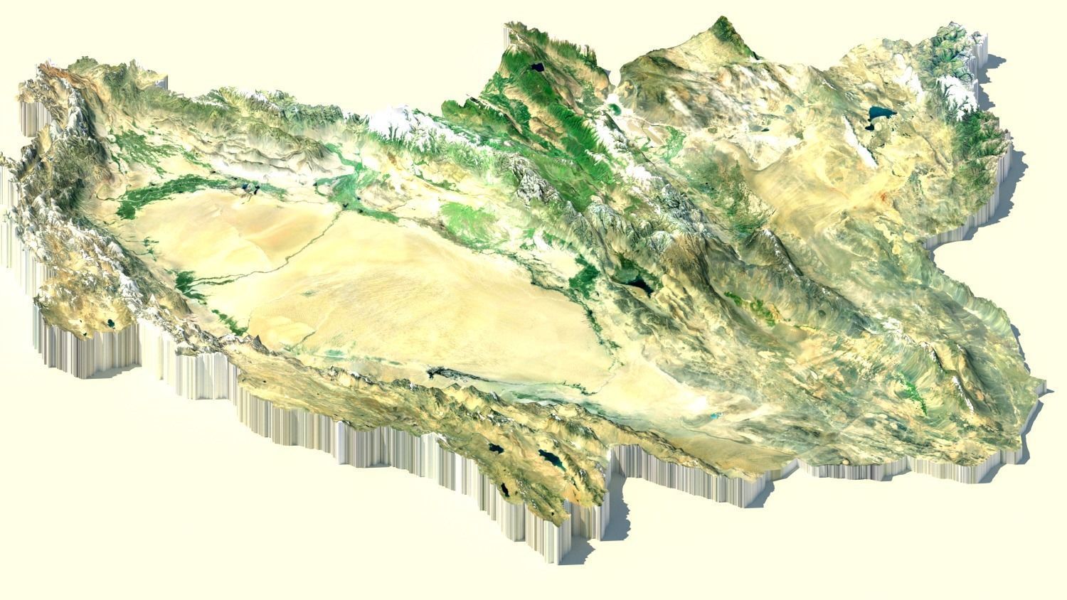 Xinjiang Autonomous Region 3D Terrain Topography MODEL Model 3D model ...