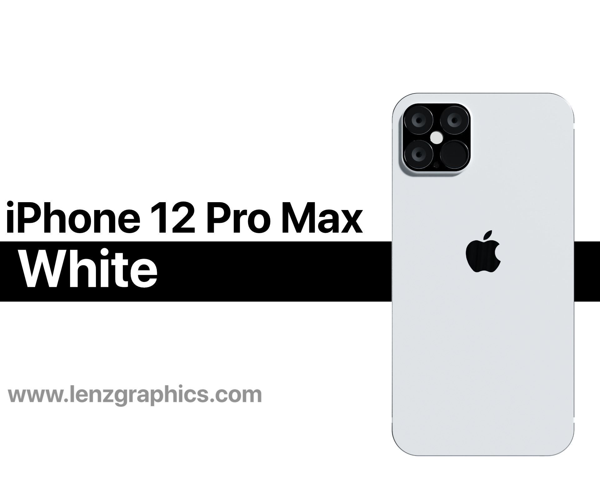 iPhone 12 Pro Max White 3D model | CGTrader