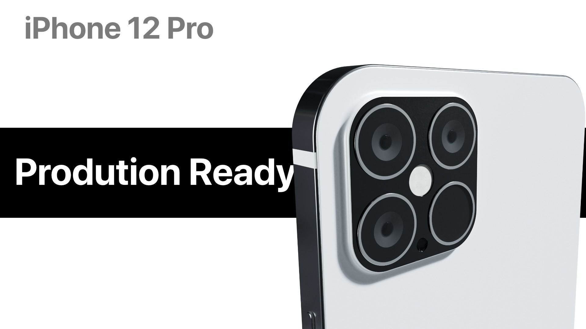 iPhone 12 Pro Max White 3D model | CGTrader