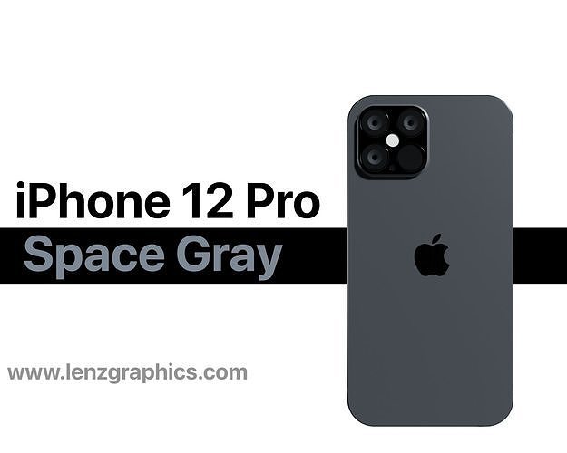 iPhone 12 Pro Space Gray 3D model | CGTrader